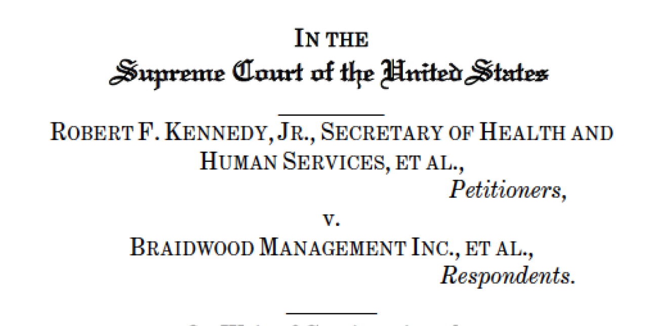 Kennedy v. Braidwood, Amici Curiae Brief, U.S. Supreme Court, CHLP et ...
